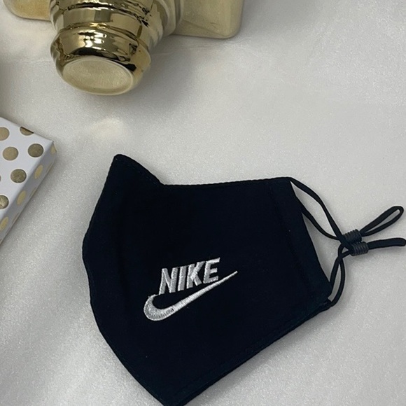 Nike | Accessories | Nike Face Mask Black With Embroidered Logo | Poshmark